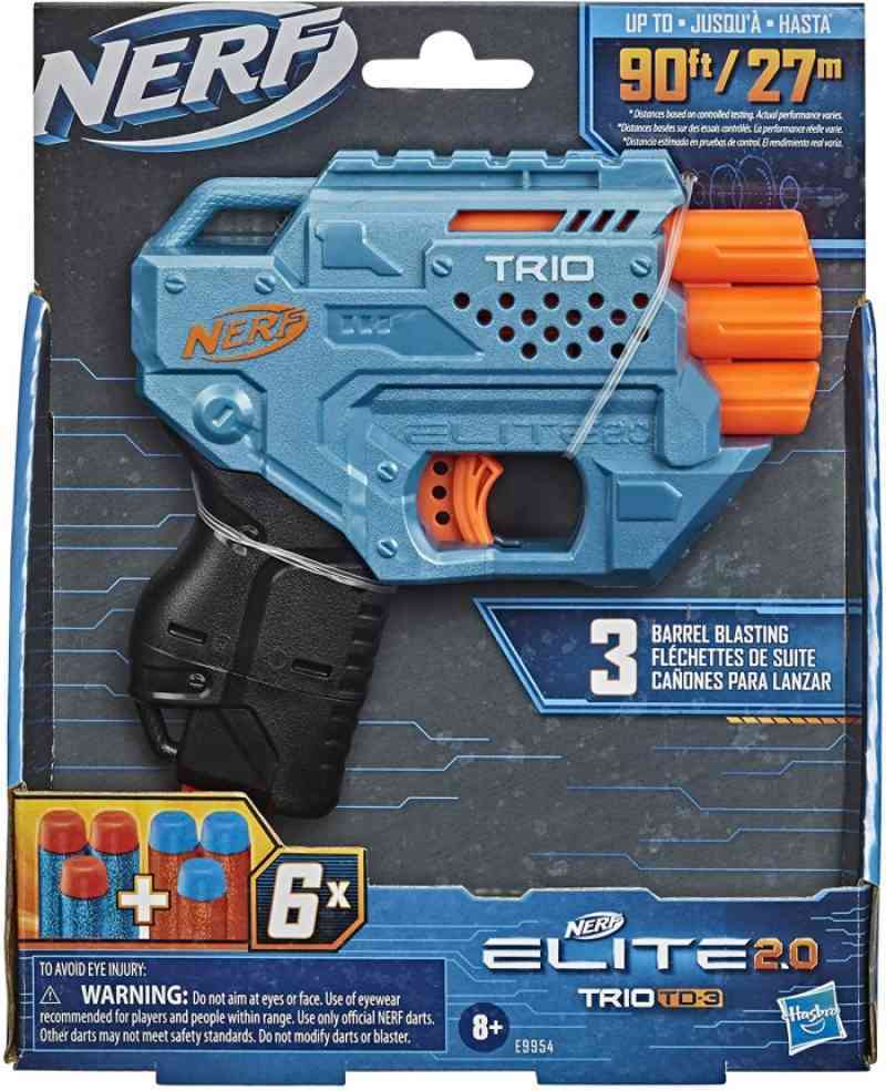 Promo NERF ELITE 2.0 TRIO TD3 WITH 6 DARTS NERF TRIAD JOLT NANOFIRE ...