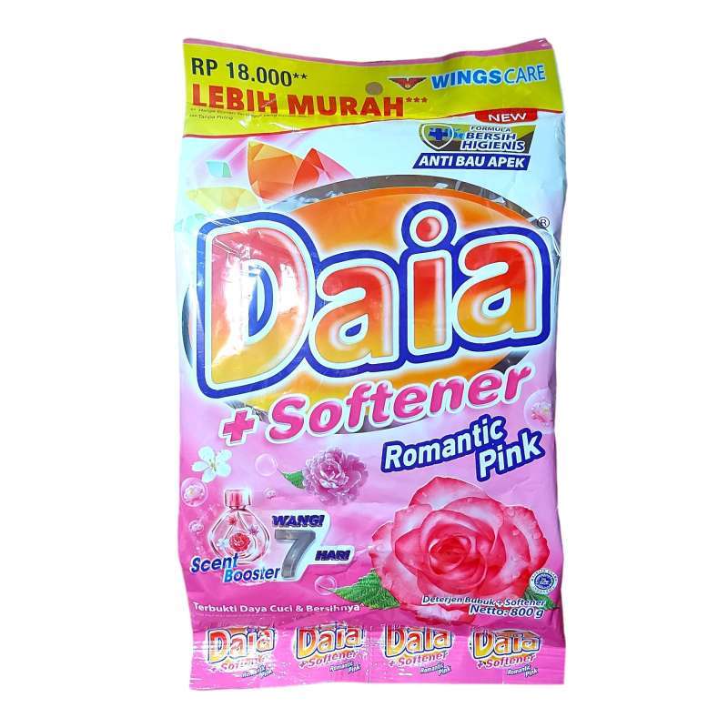 Jual Praktis Higienis DAIA DETERGENT 800 Gram --ROMANTIC PINK-- Tahan ...