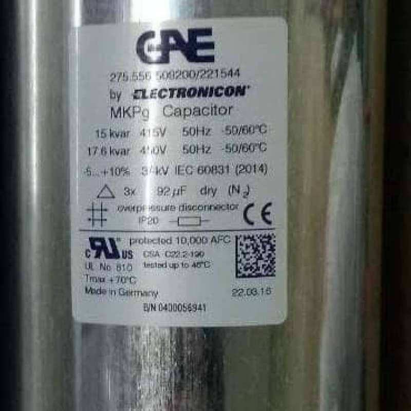 Promo Kapasitor bank gae 15kvar mkpg 415v / capacitor bank gae 15 kvar ...