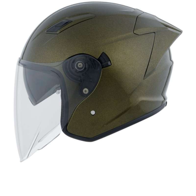 Promo Nhk S1 Gp Pro Met Army Solid | Helm Half Face Double Visor S1-Gp ...