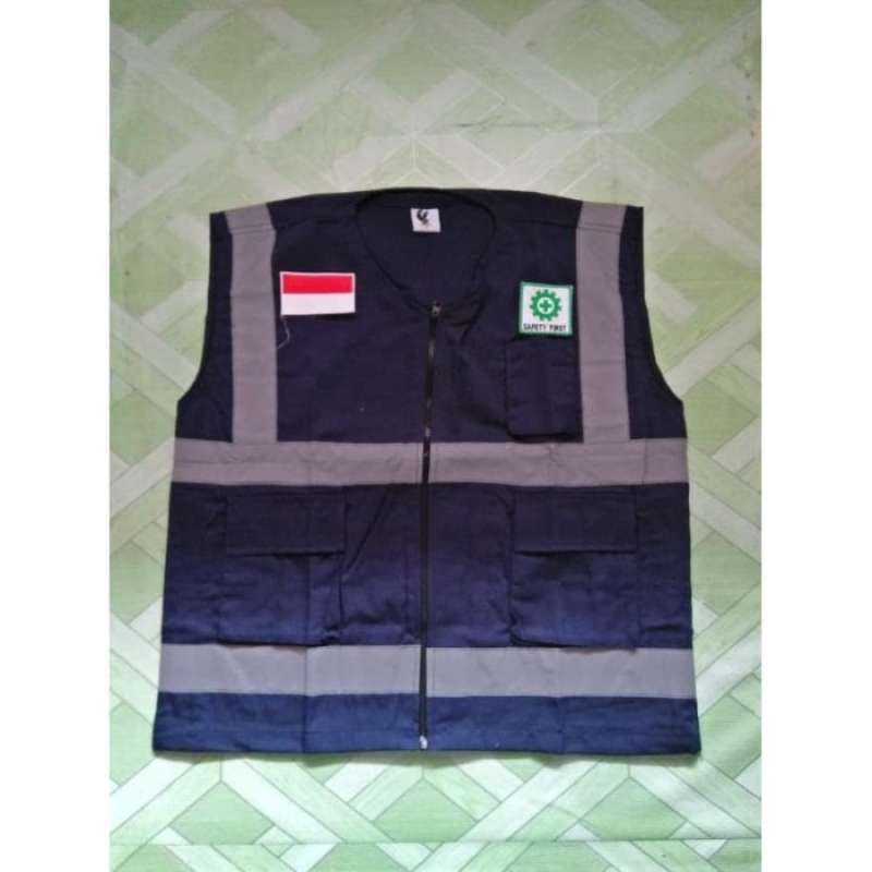 Promo Rompi Safety Bahan Drill Plus Logo K3 dan Logo Bendera / Rompi ...