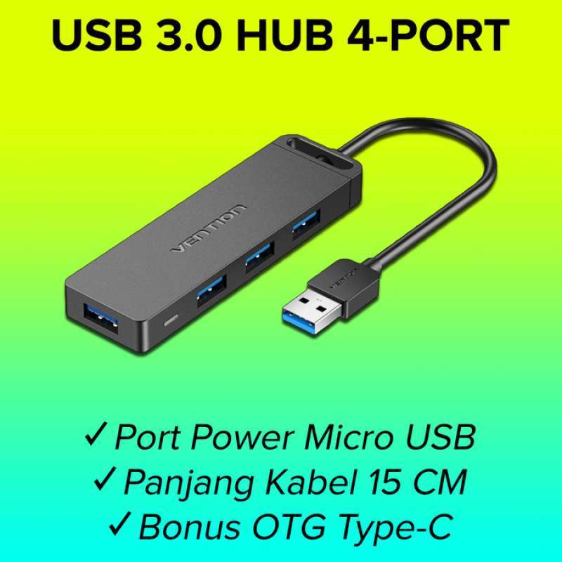 Promo Powered Terminal Colokan Usb 3.0 Laptop Hub 4 Port & Extension ...