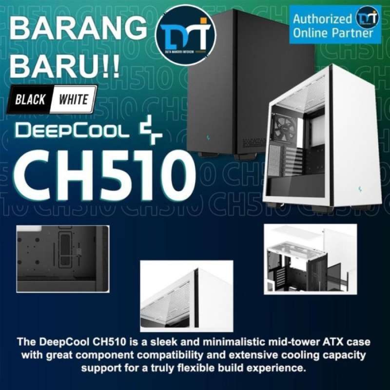 Promo Deepcool Ch510 I Wh - Tempered Glass Mid-Tower E-Atx Gaming Case ...