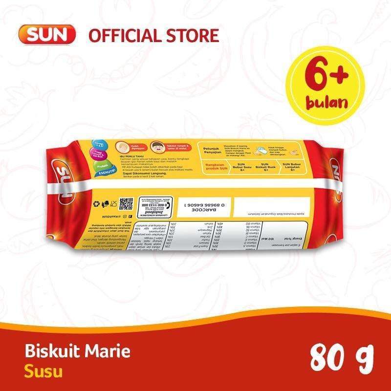 Jual Sun Biskuit Marie Susu 6m+ 80gr / Snack Bayi Di Seller Lavie Baby ...