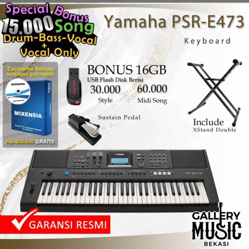 Promo Yamaha PSR E473 Keyboard / PSRE473 / PSR E 473 Garansi Resmi Diskon 33% di Seller Gamelan ...