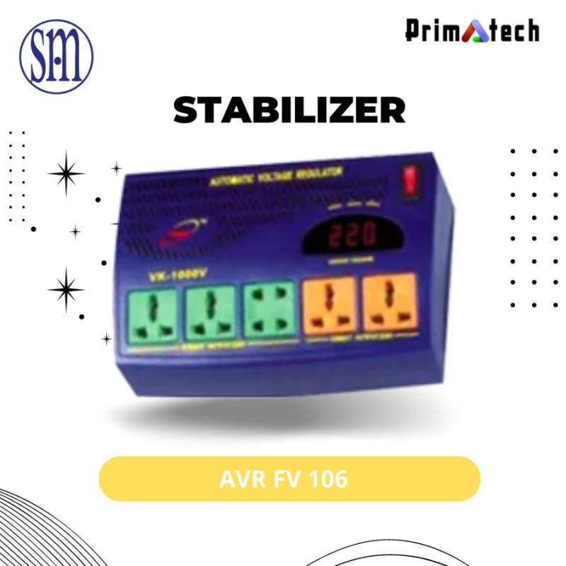 Jual Stabilizer Listrik 1000 Va Original Primatech Avr Fv 106 Di Seller ...