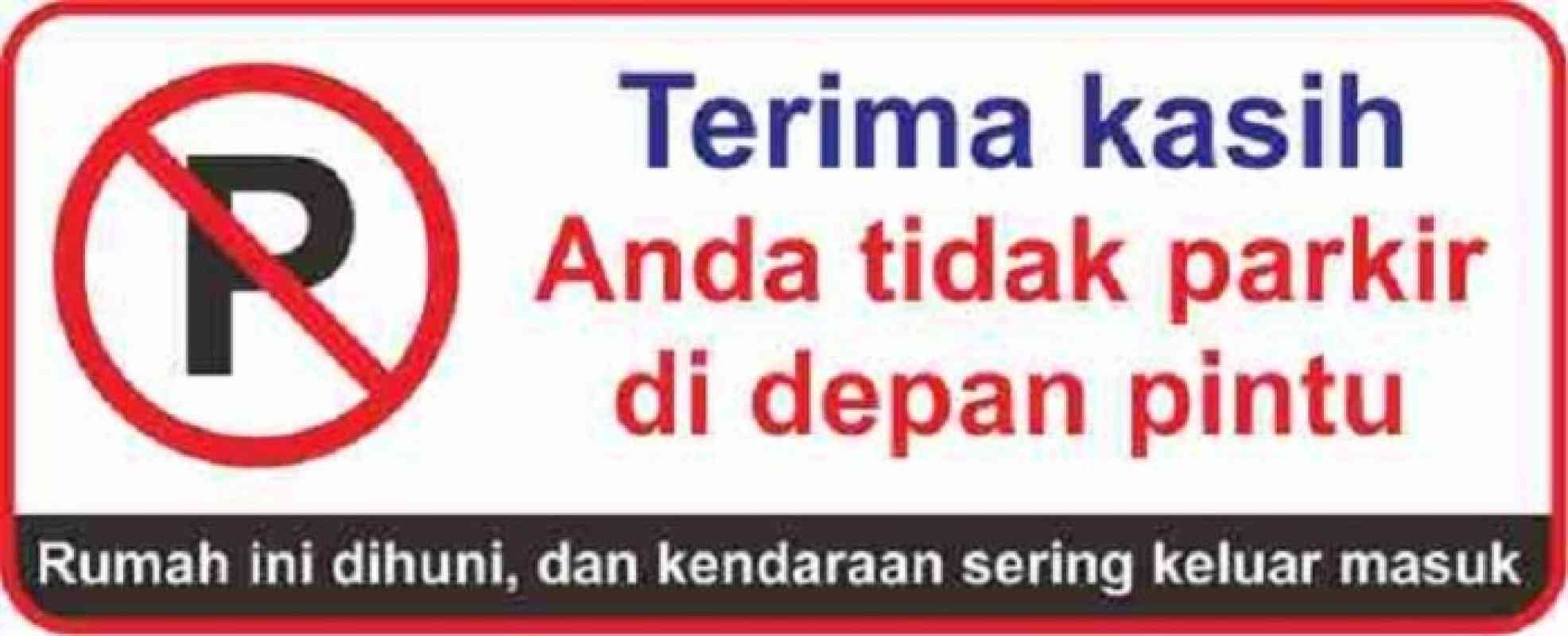 Promo Papan Nama Akrilik Dilarang Parkir ukuran 50x20cm Diskon 33% di ...