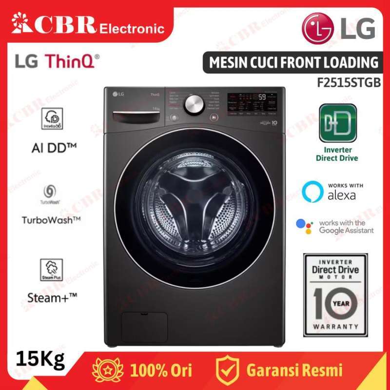 Jual Mesin Cuci Lg 15 Kg F2515stgb Front Loading / Steam Inverter Wifi Di Seller Cbr Elektronik ...