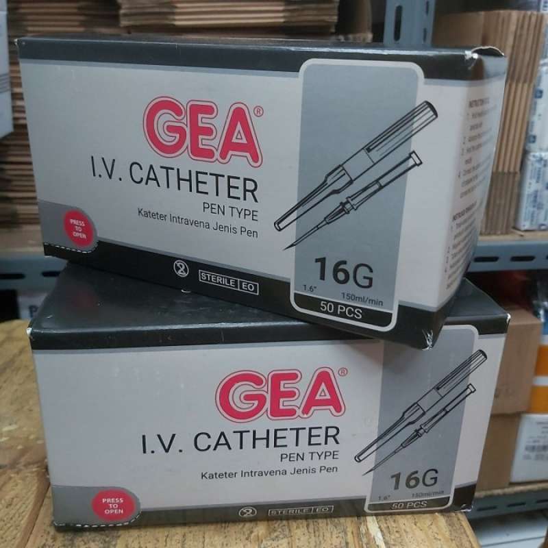 Jual Gea Iv Catheter 16g / Abocath No.16 Gea / Iv Kateter 16g-box Di ...