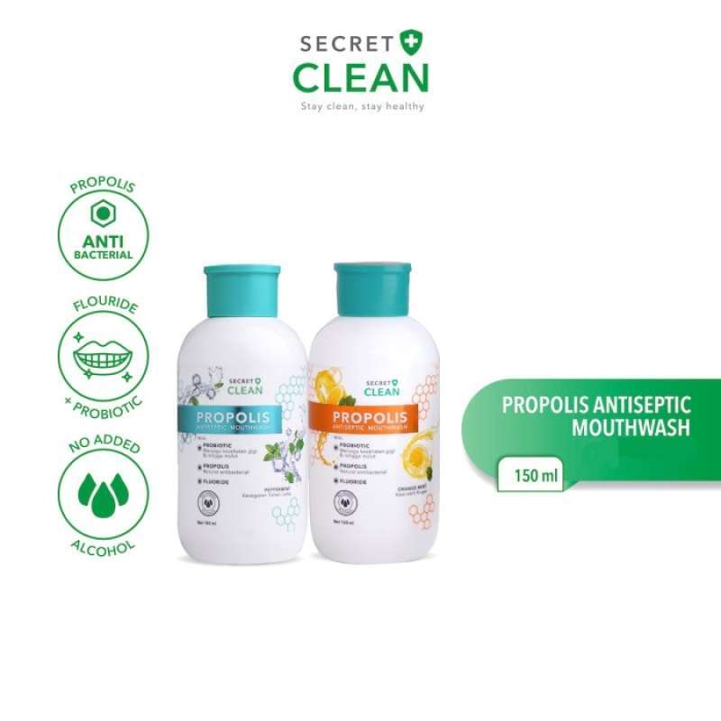 Promo Secret Clean Propolis Antiseptic Mouthwash 150ml Diskon 23% di ...
