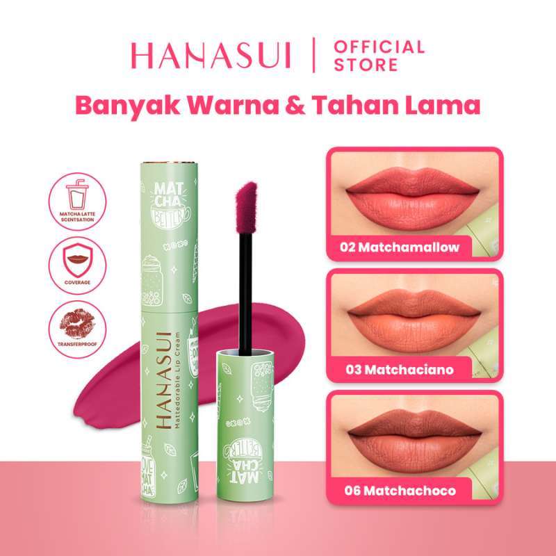 Review Hanasui Mattedorable Lip Cream Matcha Edition Lengkap! - Blibli ...