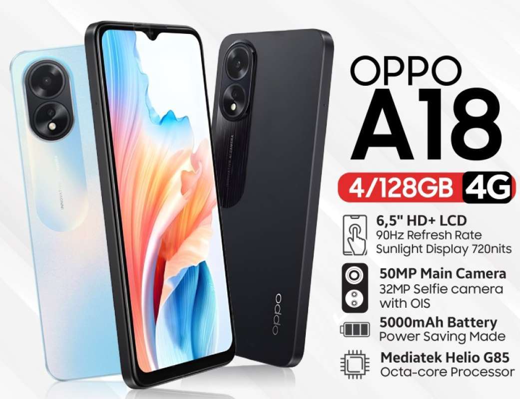 Jual Oppo A18 Ram 4/128 Gb Garansi Resmi Original Bisa Kredivo ...