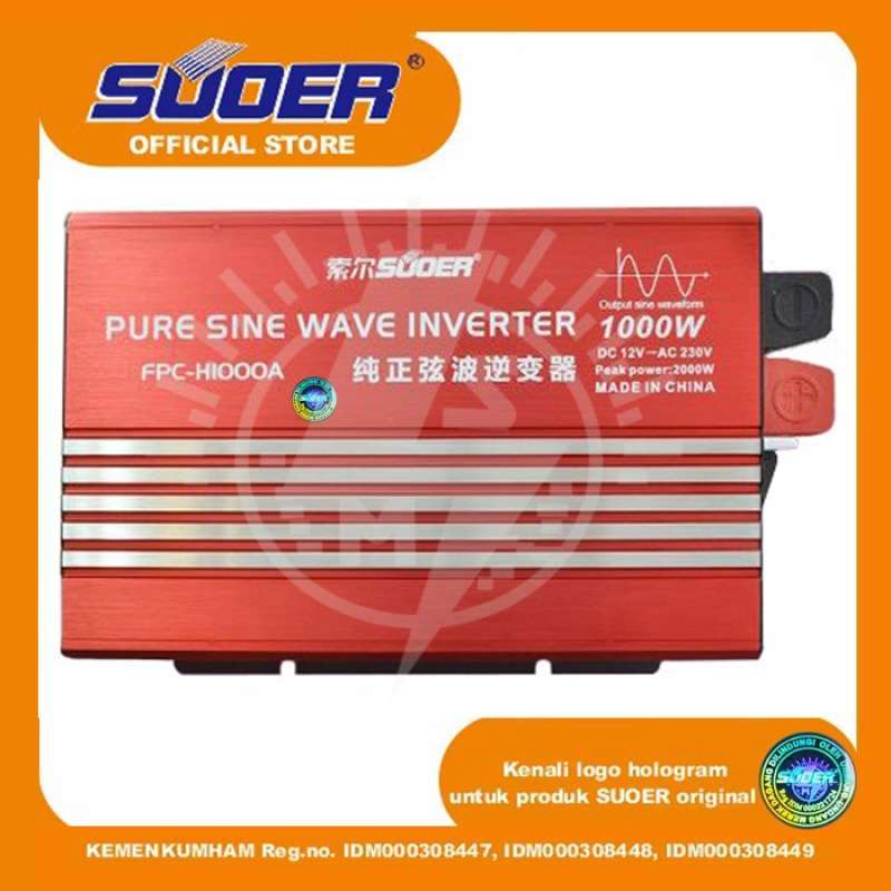 Promo Inverter Pure Sine Wave + Indikator 12 Volt 1000 Watt Fpc-h 1000 Suoer Diskon 23% Di ...