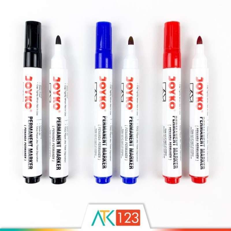 Jual Permanent Marker Pm-17-19 Merk Joyko (blue, Black, Red) - Hitam Di ...