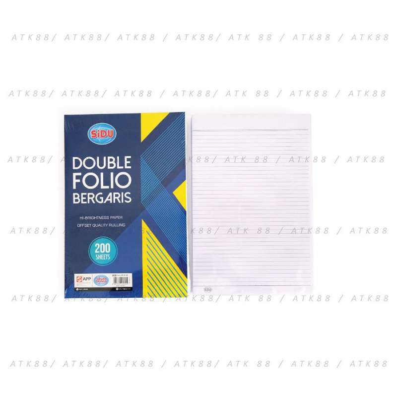 Jual Kertas/double Folio Bergaris Sidu 200 Sheets Di Seller Pusat ...