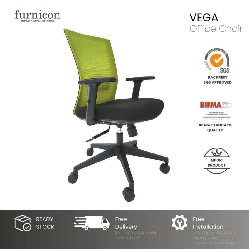 Promo Kursi Kantor Ergonomis Furnicon Vega With Headrest / Kursi Kerja ...