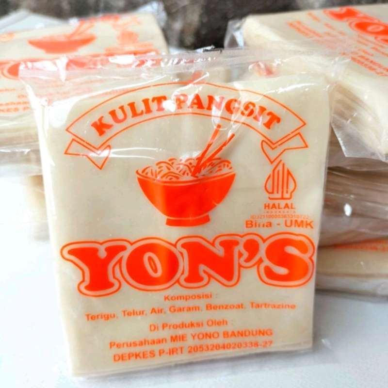 Jual Yon's Kulit Pangsit/Dimsum Beku/Frozen Kemasan Ekonomis Halal di ...