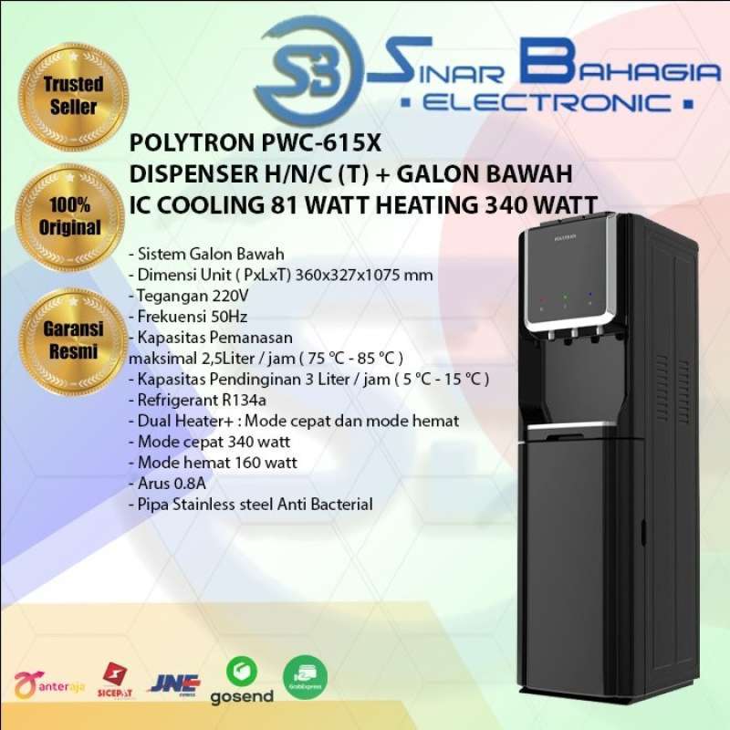 Jual Polytron Pwc-615x Dispenser H/n/c (t) + Galon Bawah Ic Cooling 81 ...