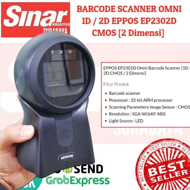 Promo Barcode Scanner 1d - 2d Cmos Ep2302d Eppos Omni Desktop - Mesin ...