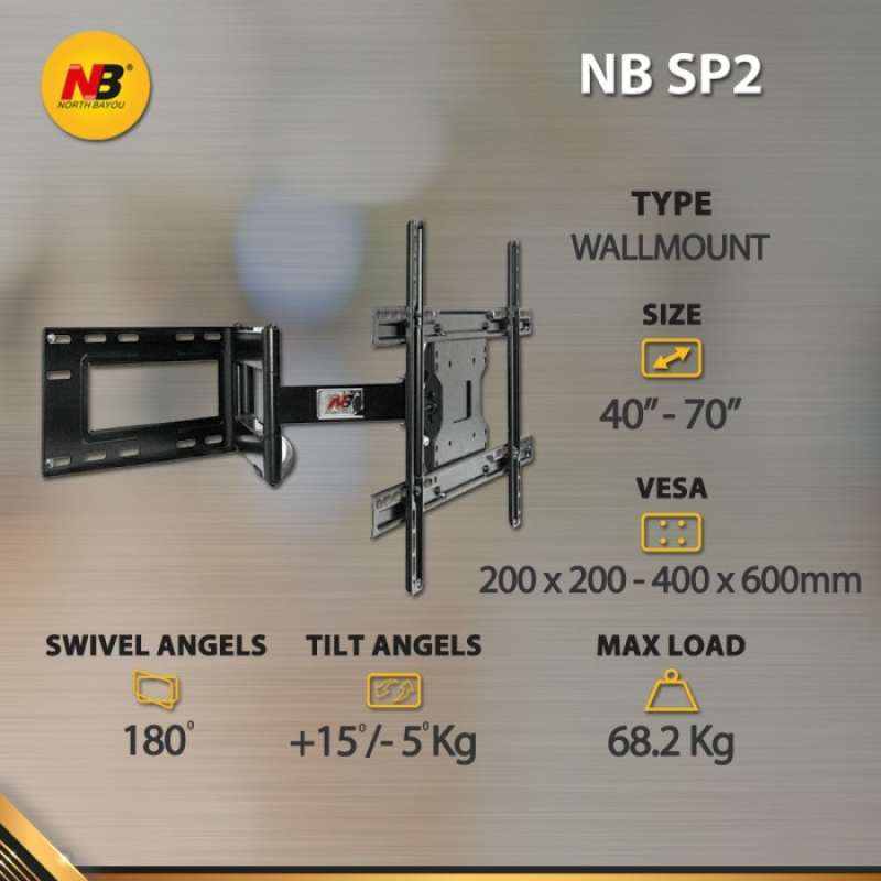 Promo Braket Tv / Bracket Tv Monitor Led Lcd North Bayou Nb Sp2 40-80 ...