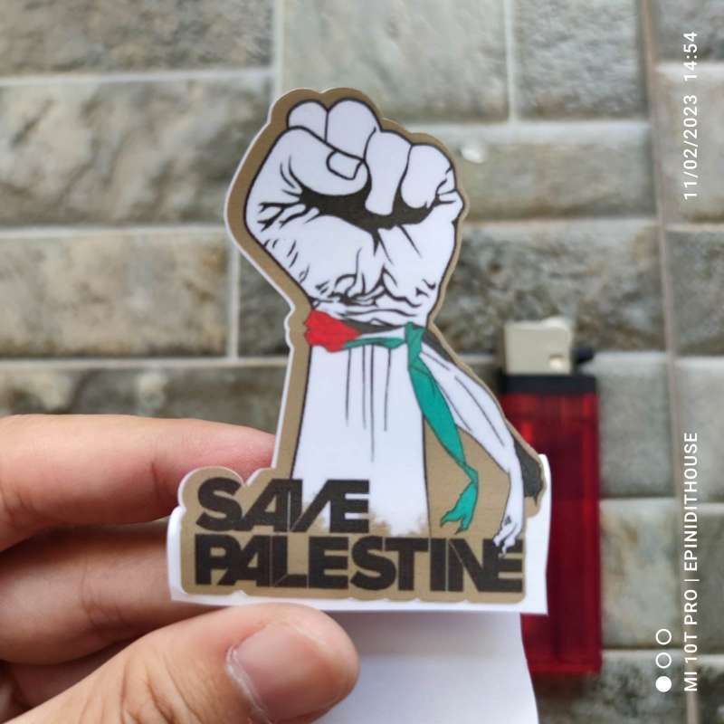Jual Stiker Dukungan Palestina Save Free Palestine Stand for Gaza Print ...