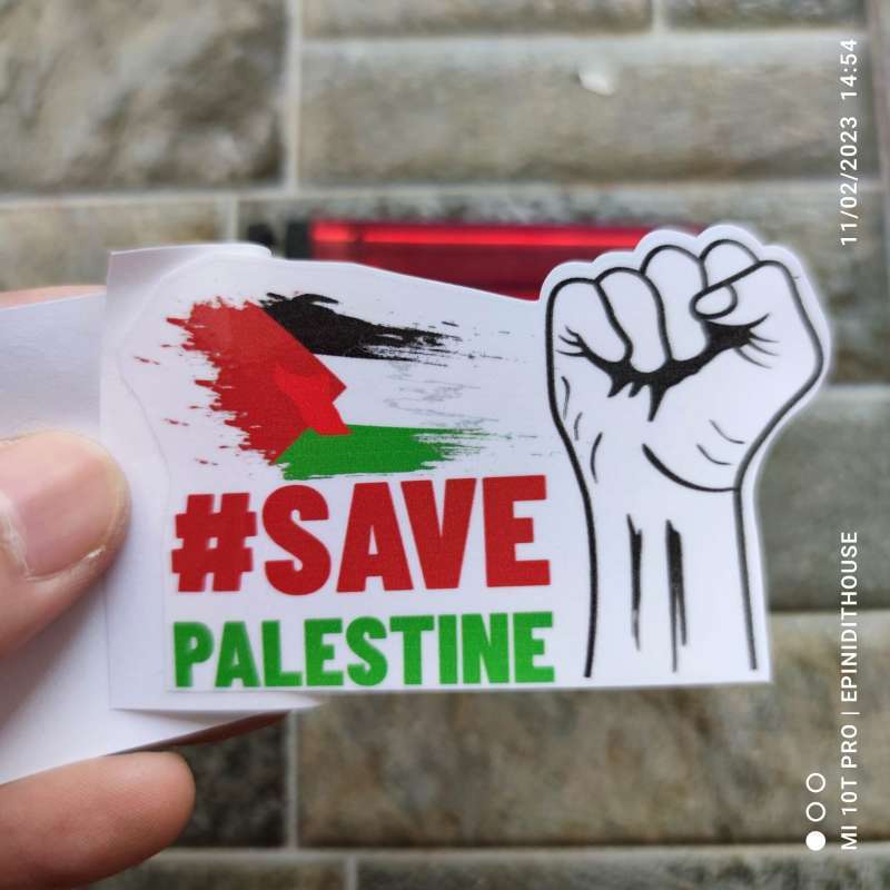 Jual Stiker Dukungan Palestina Save Free Palestine Stand for Gaza Print ...