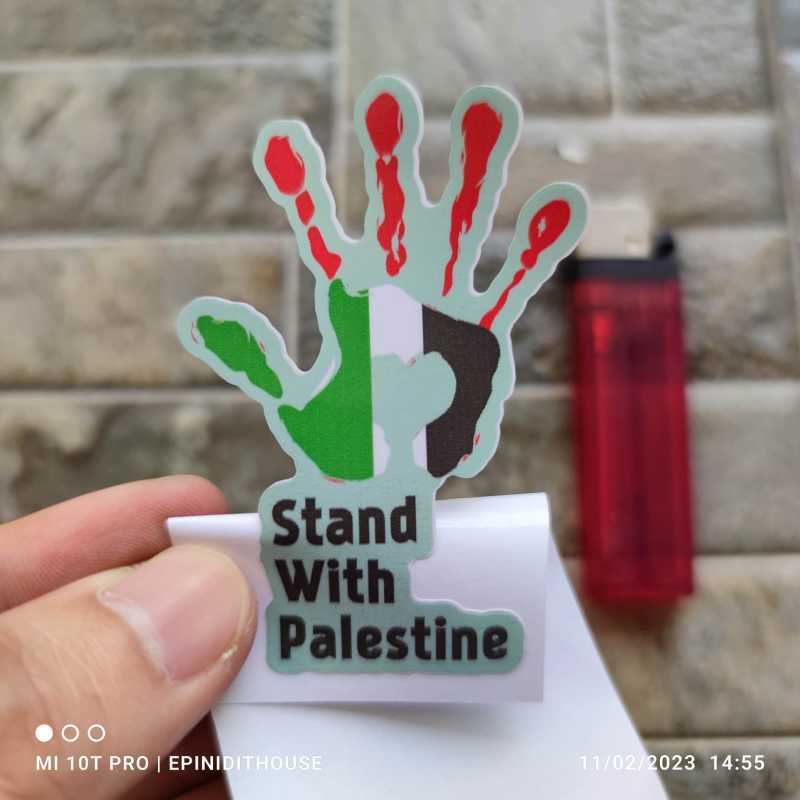 Jual Stiker Dukungan Palestina Save Free Palestine Stand for Gaza Print ...