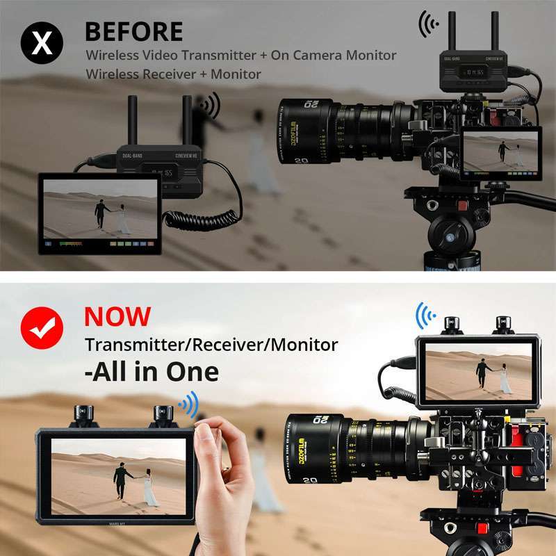 Promo JPC KEMANG Hollyland Mars M1 Enhanced Dual Monitor Wireless ...