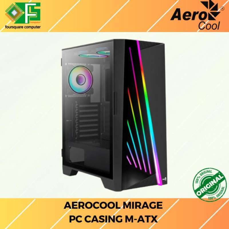 Jual Casing PC M-ATX Aerocool Mirage + 1x Fan ARGB | CPU Case di Seller ...