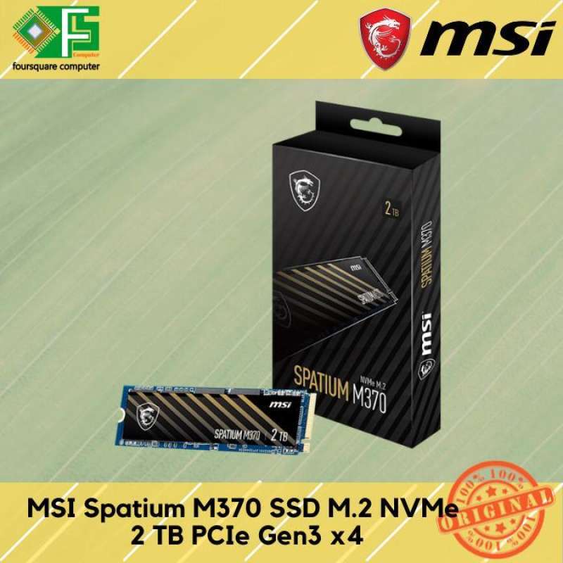 Jual MSI Spatium M370 SSD M.2 NVMe 2TB PCIe Gen3 x4 | M2 NVMe 2 TB di ...