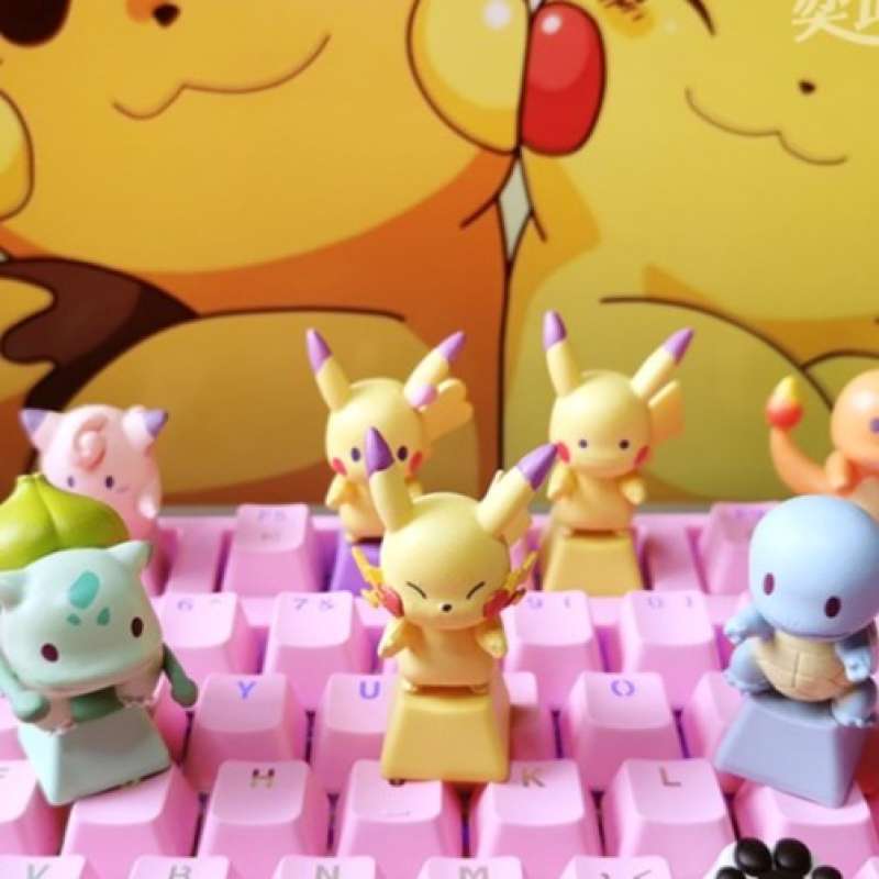 Jual 3d Pokemon Keycaps Mechanical Keyboard Pikachu Cute Keycap Lucu Di ...