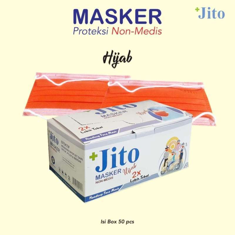 Promo Masker Jito Earloop Dan Hijab Non Medis Proteksi 2x Lebih Tebal ...