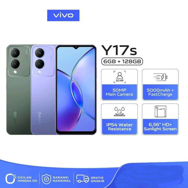 Jual Vivo Y17s 6/128gb - ram 4gb Rom 128gb - ram 4/64gb 50mp ip54 baterai 5000mah garansi resmi ...