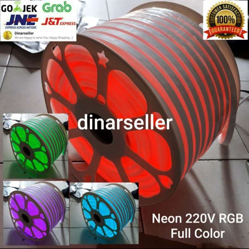 Promo NEON FLEX RGB FULL COLOR SELANG SUSU 220V 50 METER + FLASHER ...