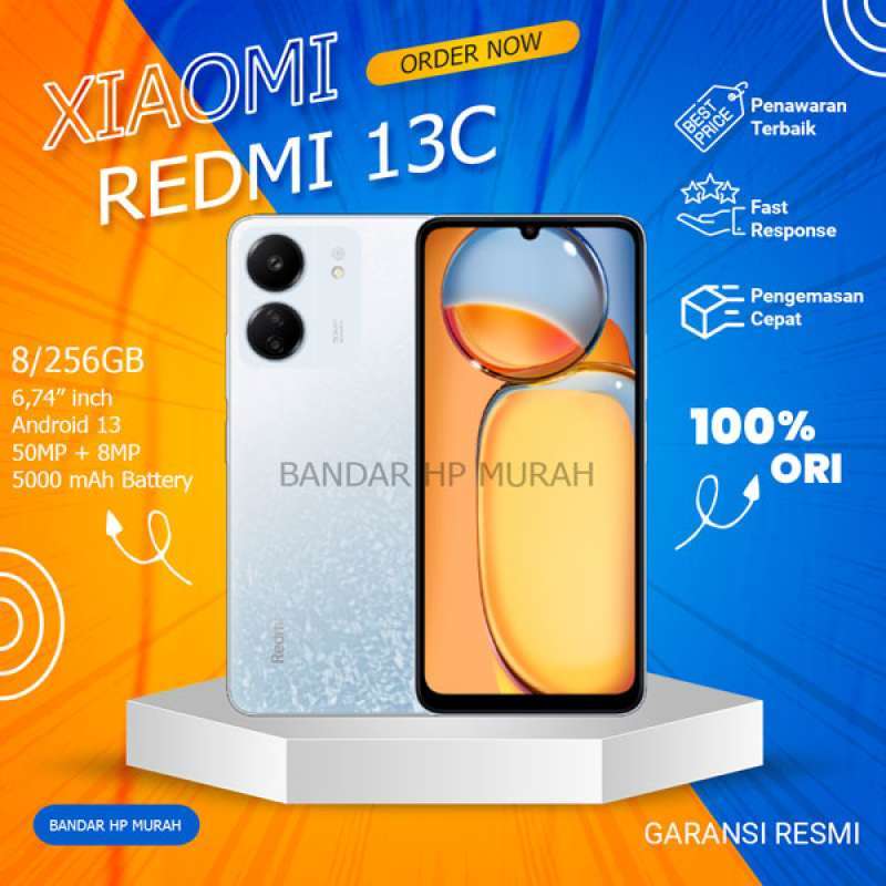 Jual Xiaomi Redmi 13c 8/256gb New Garansi Resmi Indonesia - Midnight ...