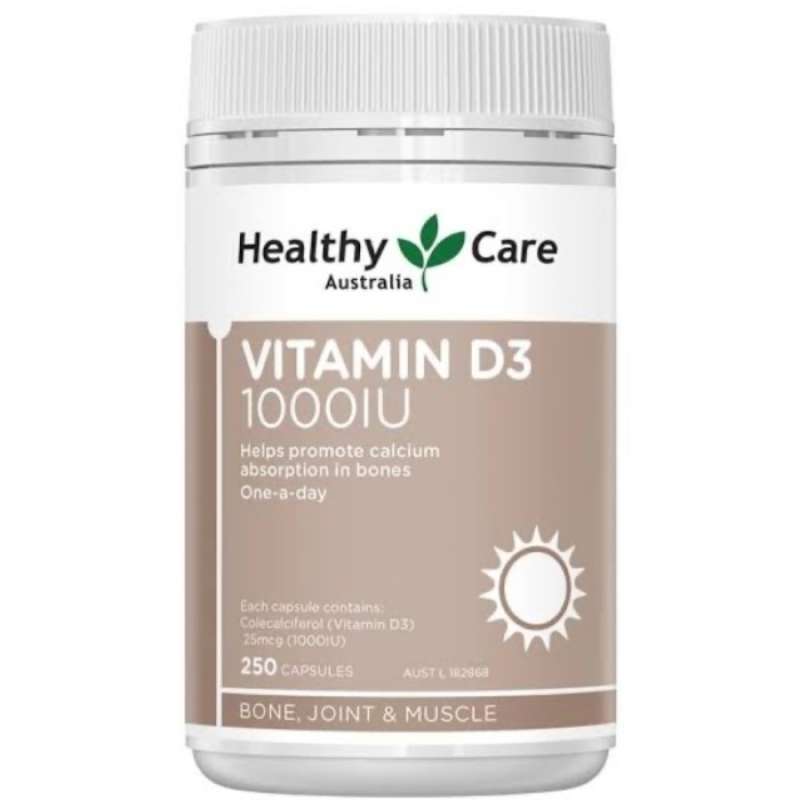 Promo Healthy Care Vitamin D3 1000iu 250 Capsules Diskon 33% Di Seller ...