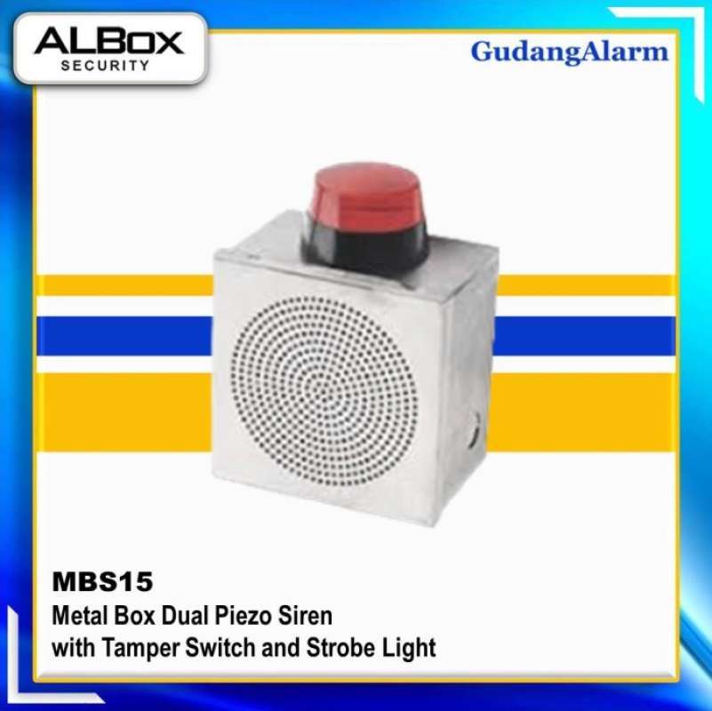 Promo Albox Dual Piezo Siren with Metal Box Tamper Switch and Strobe ...