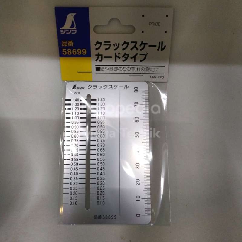 Promo Alat Pengukur Keretakan Beton Tembok 58699 SHINWA Crack Scale ...