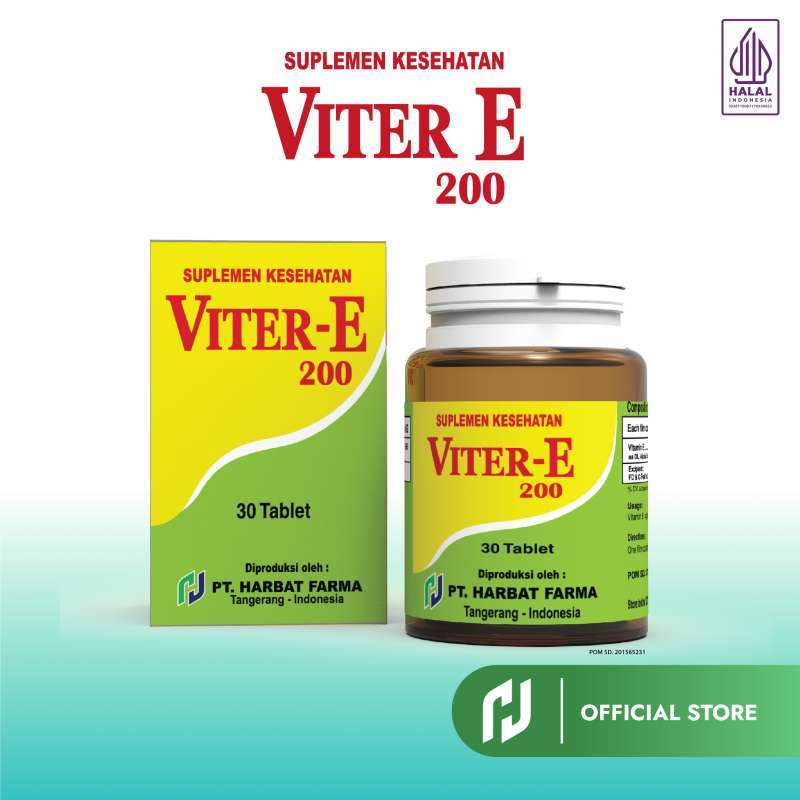 Jual Viter E - Vitamin E 200 30 Tablet / Vitamin Kulit dan Rambut - 1 SRING di Seller Ikong ...