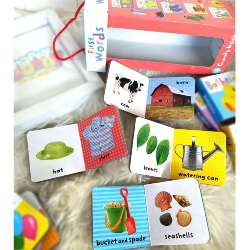 Promo TOWER BOARD BOOKS SET FIRST LEARNING / ANIMALS / FIRST WORDS ...