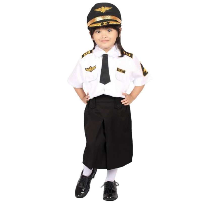 Promo BAJU PILOT WANITA ANAK SERAGAM PILOT ANAK KOSTUM PROFESI PILOT ...