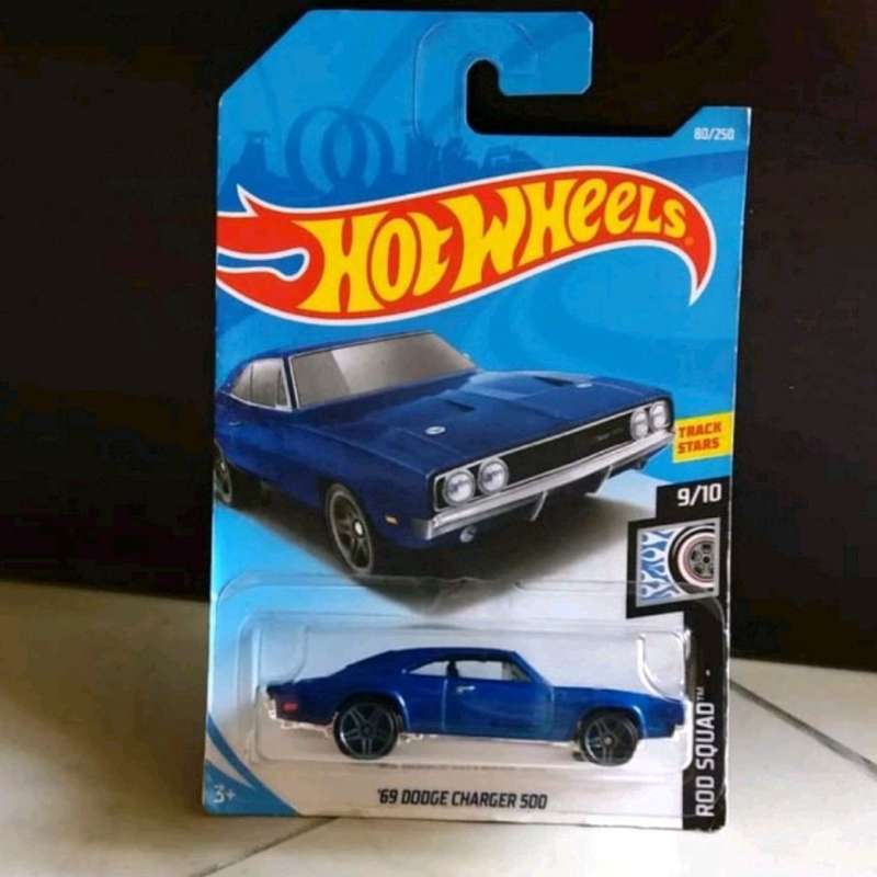 Jual Hot Wheels 69 Dodge Charger 500 Blue Hw Rod Squad Diecast Mobil ...