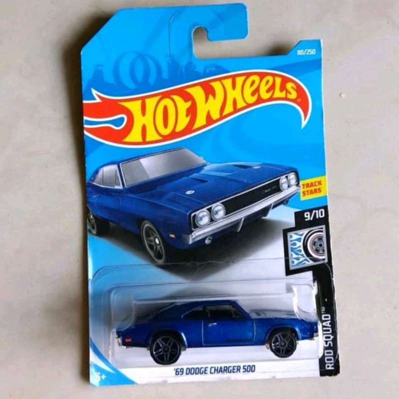 Jual Hot Wheels 69 Dodge Charger 500 Blue Hw Rod Squad Diecast Mobil ...