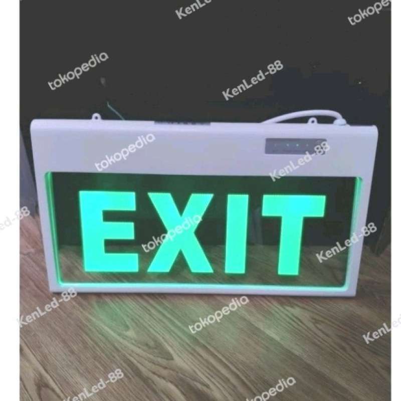 Promo Lampu Led Emergency Exit Polos Akrilic Bening 3W 3Watt Lampu ... Promo Lampu Led Emergency Exit Polos Akrilic Bening 3W 3Watt Lampu ...