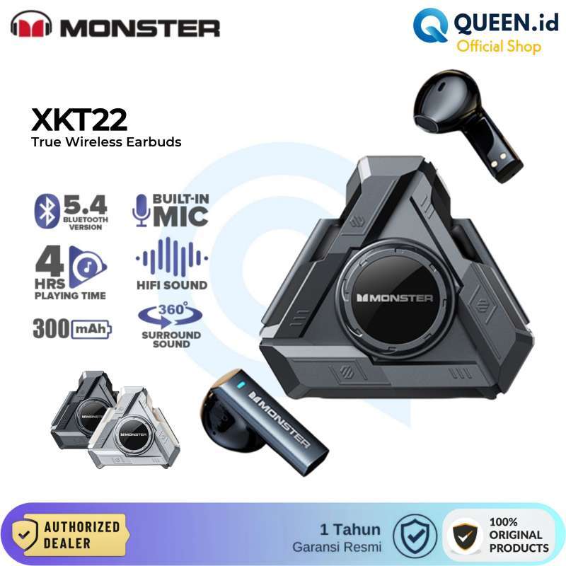 Promo Monster Xkt22 Tws True Wireless Earbuds Headset Bluetooth 5.4 Hifi Diskon 2% Di Seller ...
