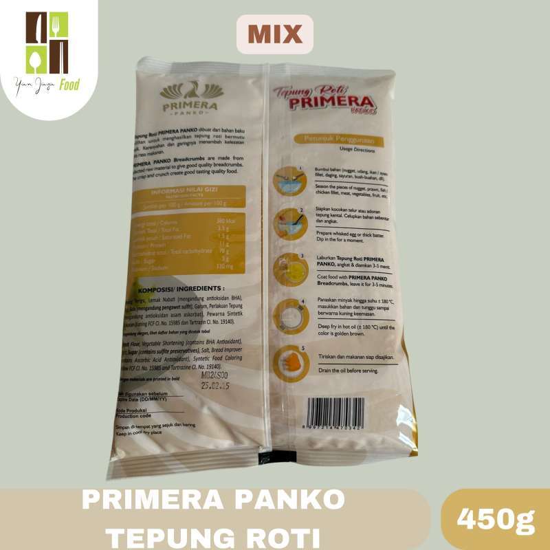 Jual Primera Panko Tepung Roti / Bread Crumbs / Tepung Panir Mix ...