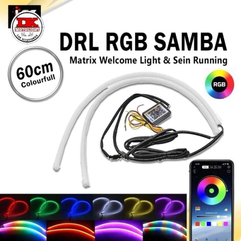 Promo Lampu Alis Drl Rgb Matrix Samba Bluetooth Motor Mobil Diskon 23% ...