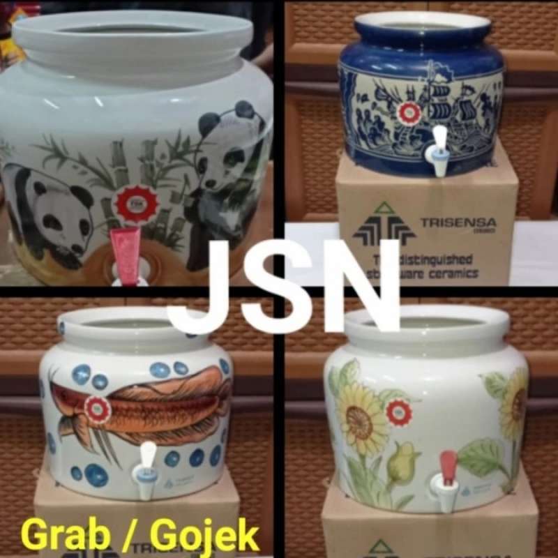 Promo Guci Galon / Dispenser Galon Keramik Motif Merk Trisensa Ceramics ...