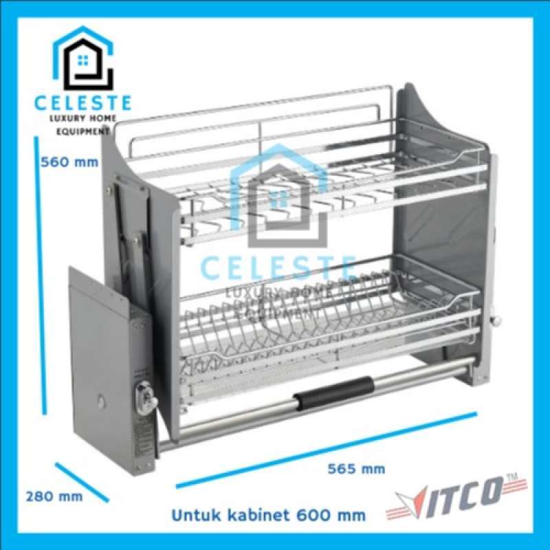 Promo Vitco Pull Down Multipurpose Rack Slow Motion / Rak Piring Atas ...