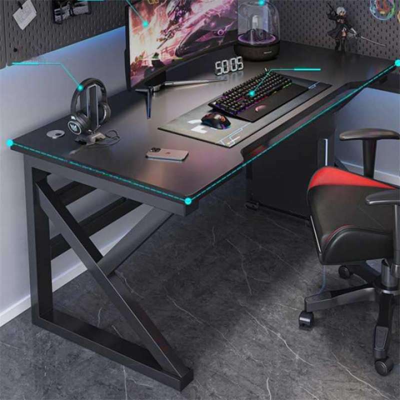 Jual Taffhome Meja Komputer Gaming Laptop Pc Desk Frame With Cable Hole ...